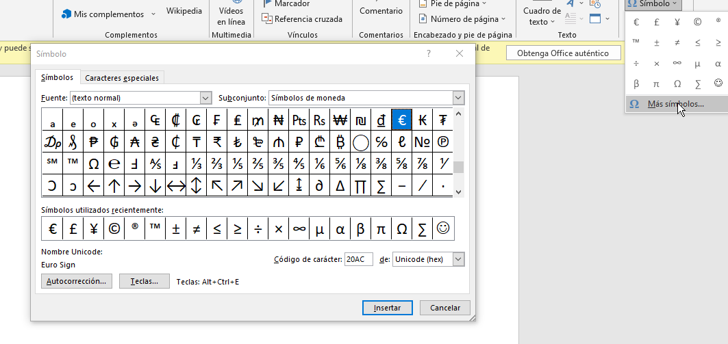 Símbolo de Grado ° para Copiar (Y con Teclado )℃ ℉